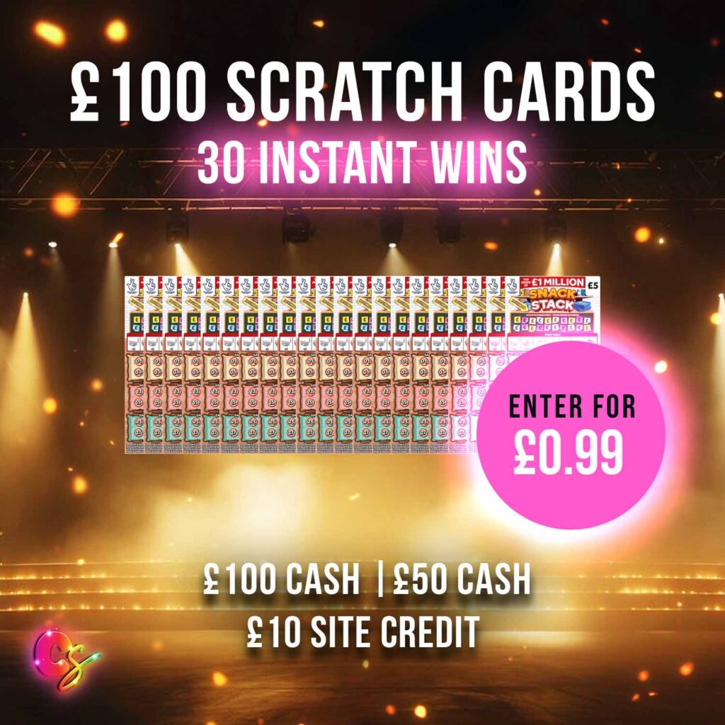 £100 Scratch cards – Competition Sisters